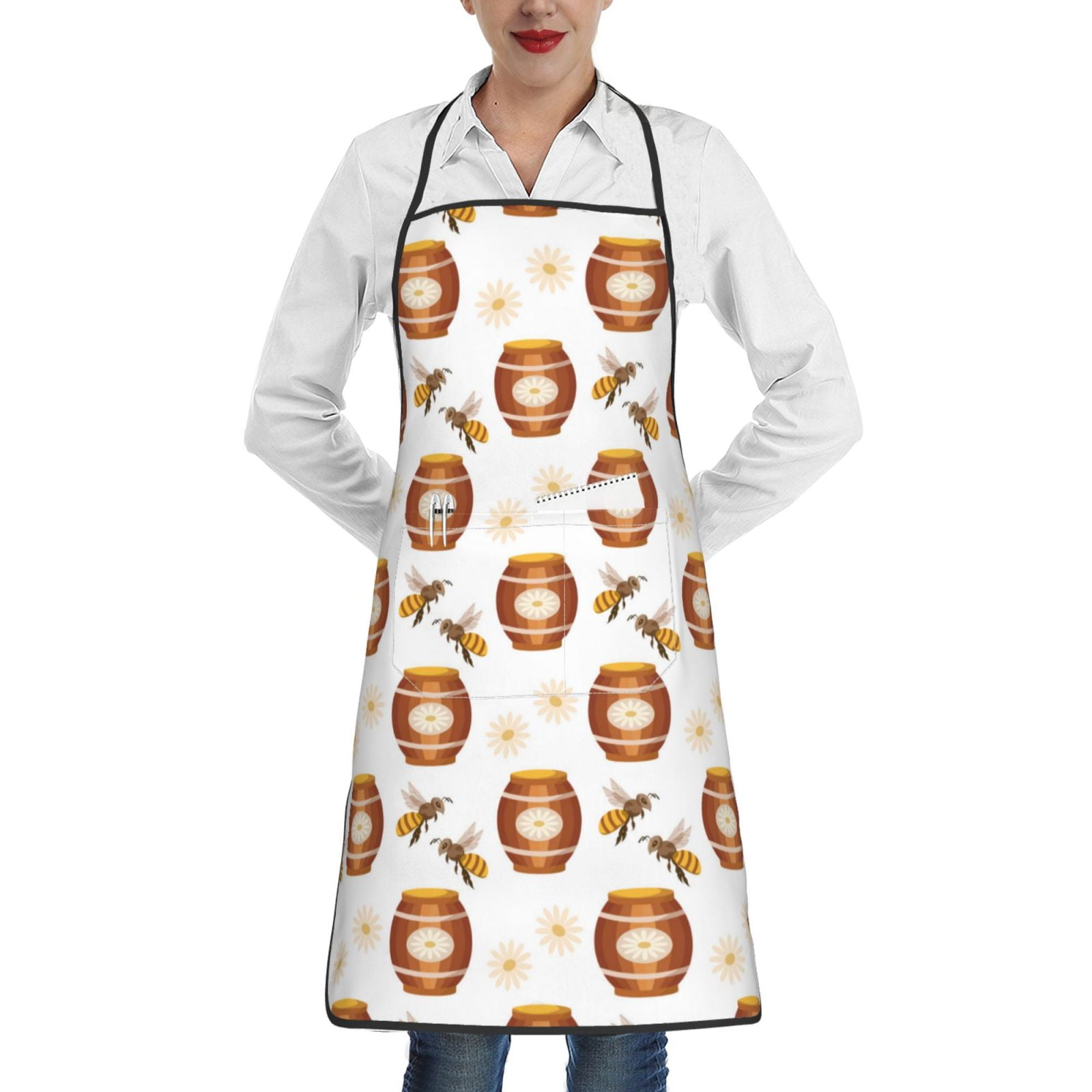 Rocae Wooden Barrels With Honey for Kitchen Aprons for Women Adjustable ...