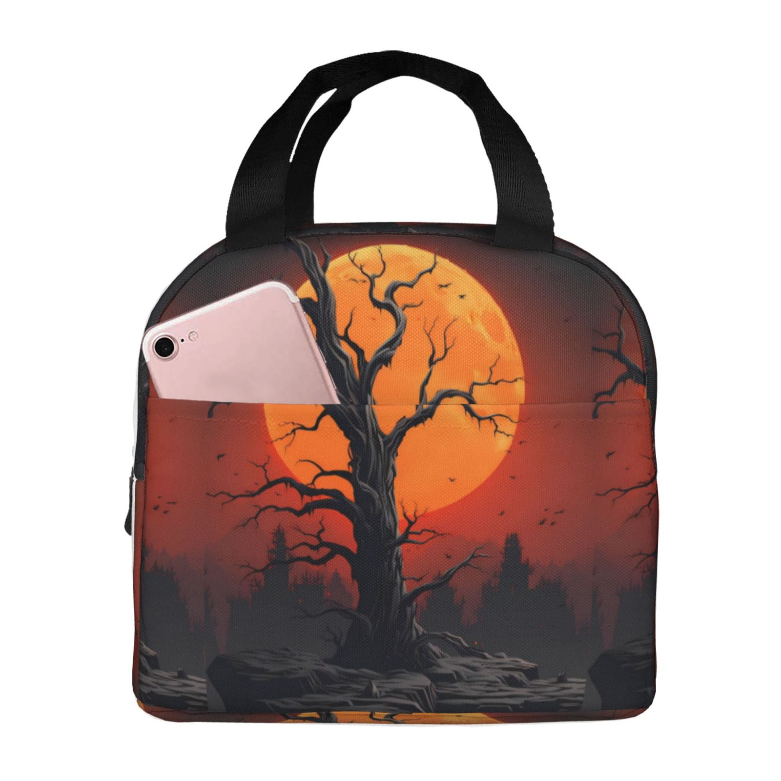 Rocae Yellow Castle Sunset Tree for Insulated Lunch Bag for Women Men ...