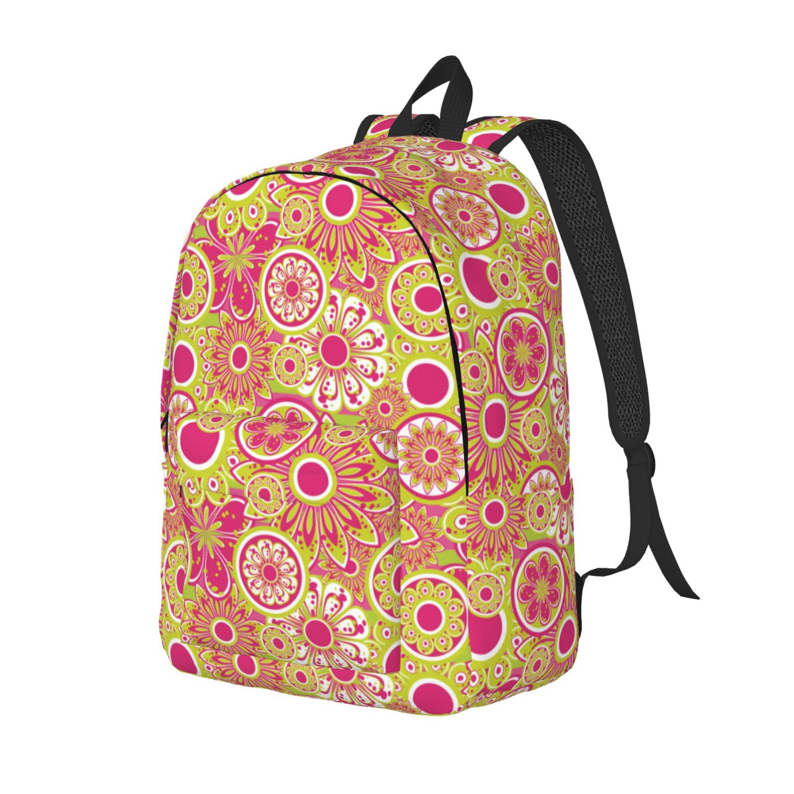 Rocae Yellow Flowers for Canvas College Laptop Backpack for Men Women ...