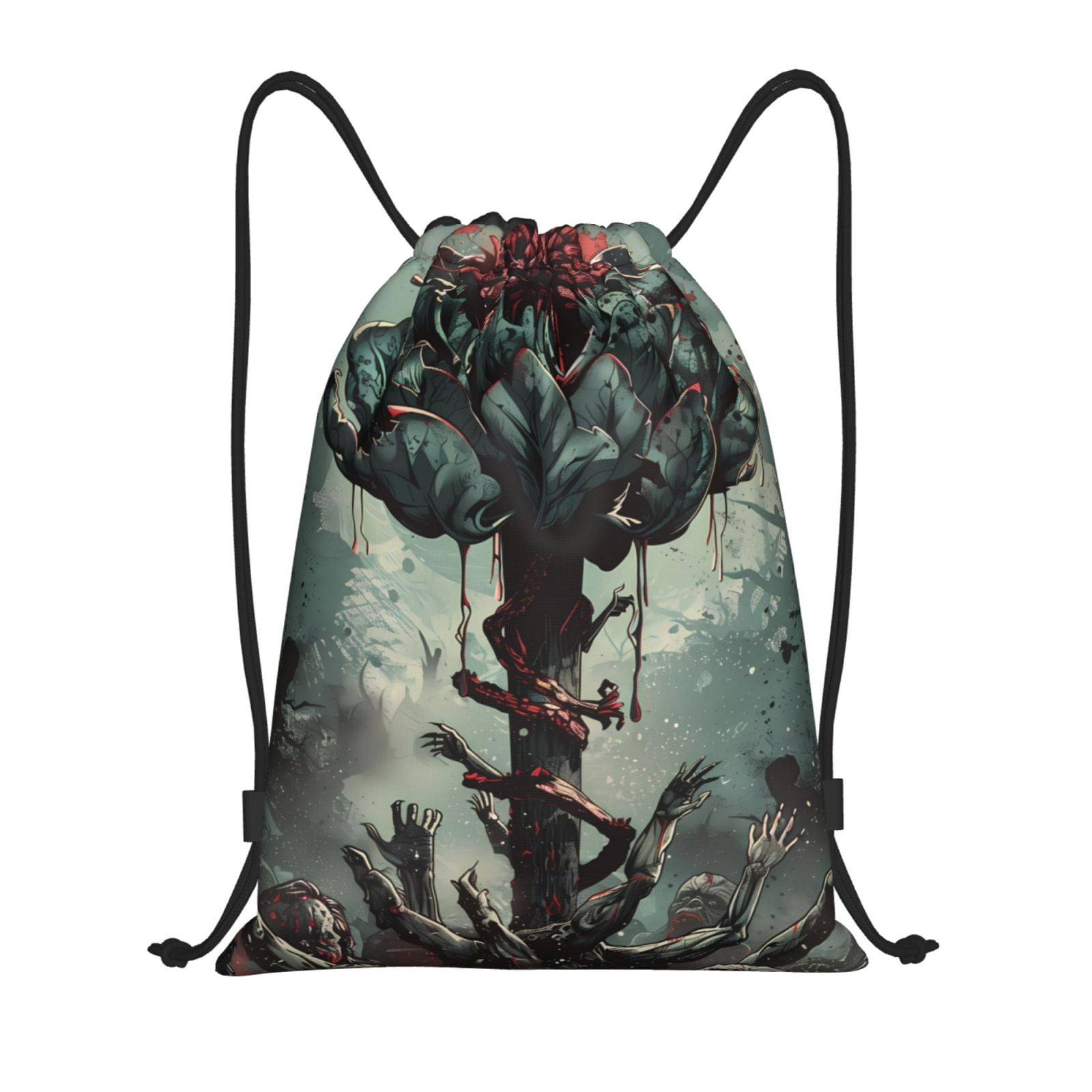 Rocae Zombie Flower Apocalypse for Gym Bag Drawstring Bags Gym Backpack ...
