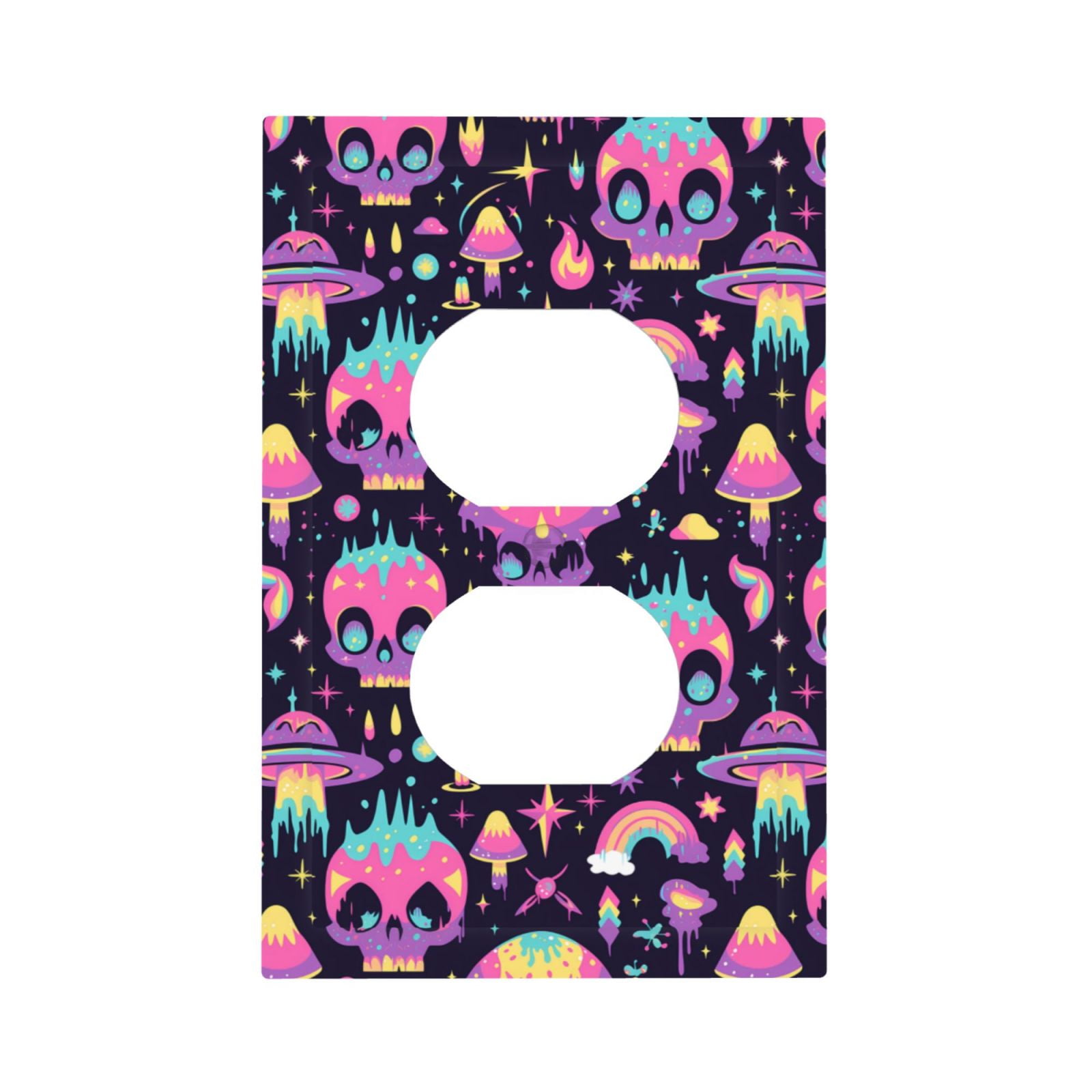 Rocae cartoon Skull rainbow space for Decorator Light Switch or ...
