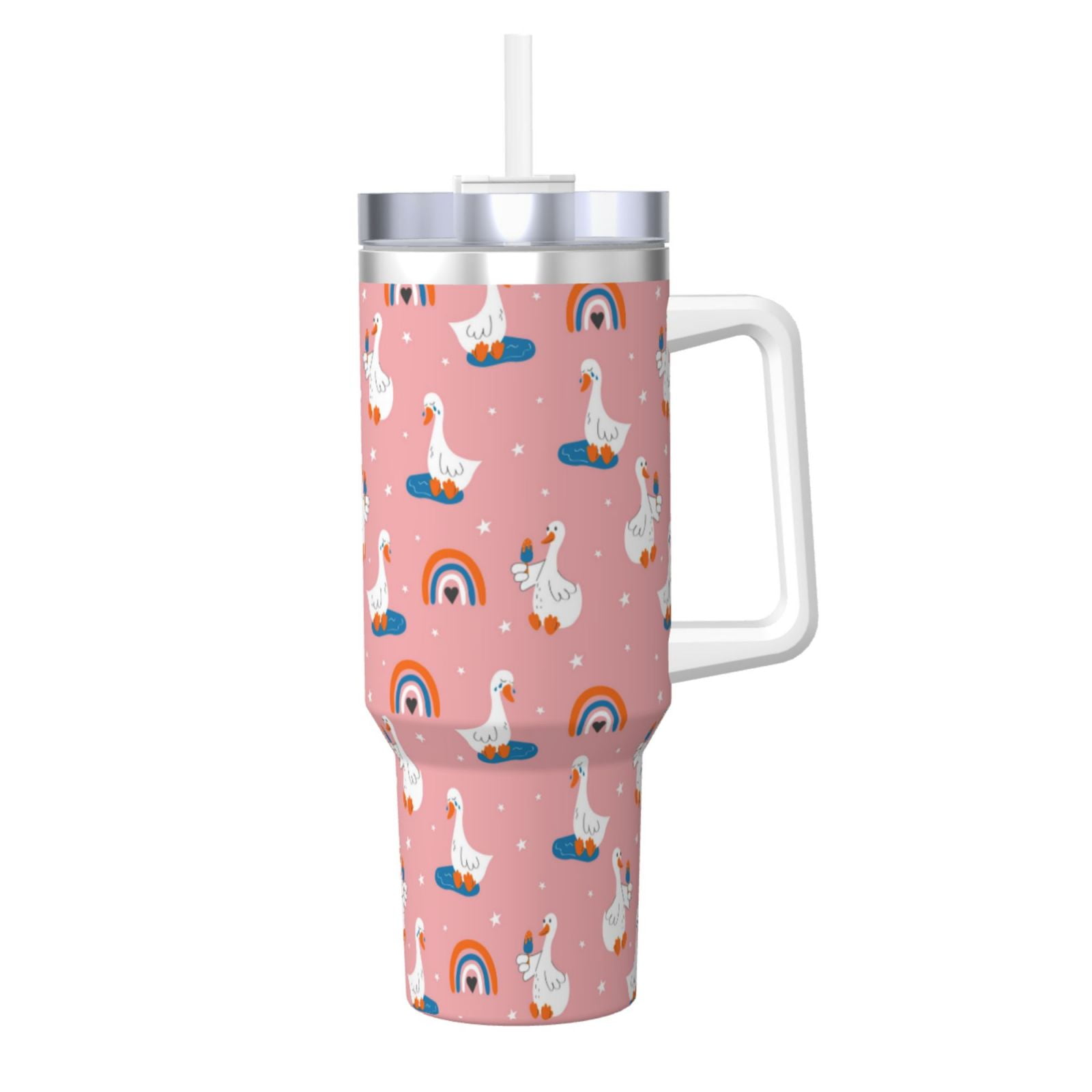Rocae cartoon goose rainbow for 40OZ Ice Bully With Handle Keeps Drinks ...