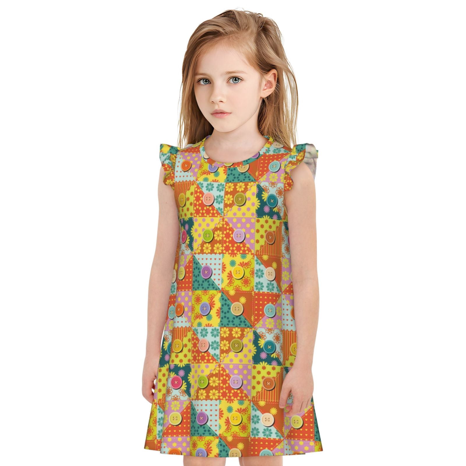 Rocae different patchwork for Girls Nightgowns Pajamas Dress - Soft ...