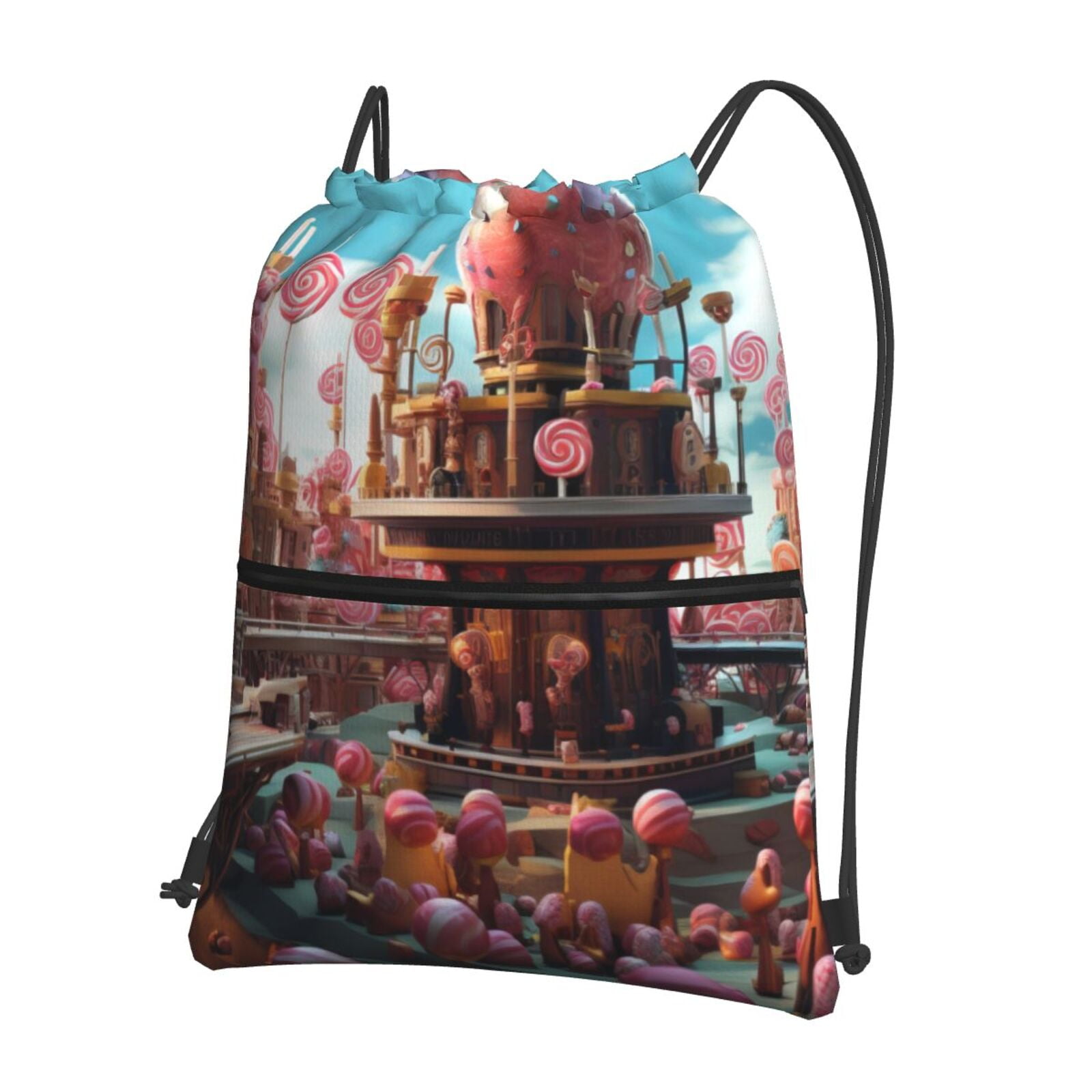 Rocae fairy-tale-world-with-delicious-candy for Drawstring zipper ...