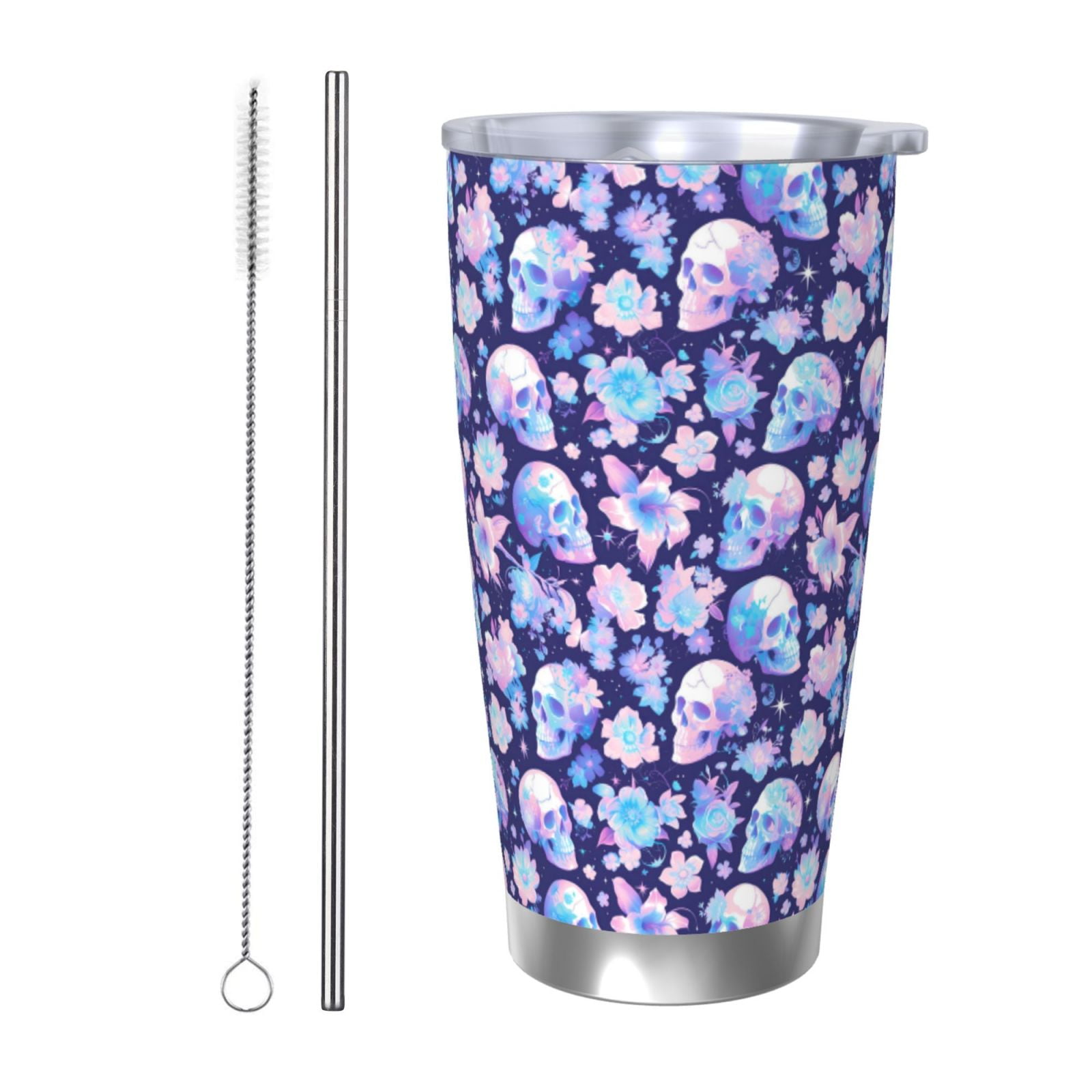 Rocae flower Skull starry sky for 20 Ounces Stainless Steel Insulted ...