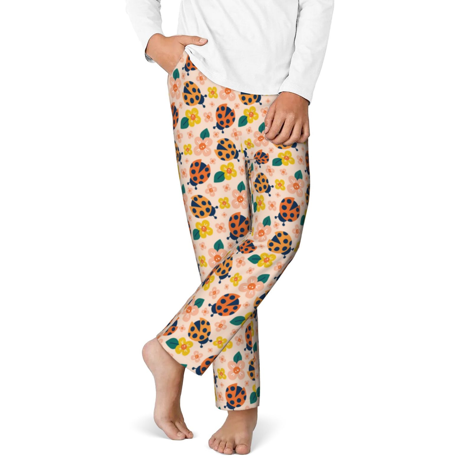 Rocae ladybug and flower for Teenagers' Pajama Pants,Girls lounge pants ...