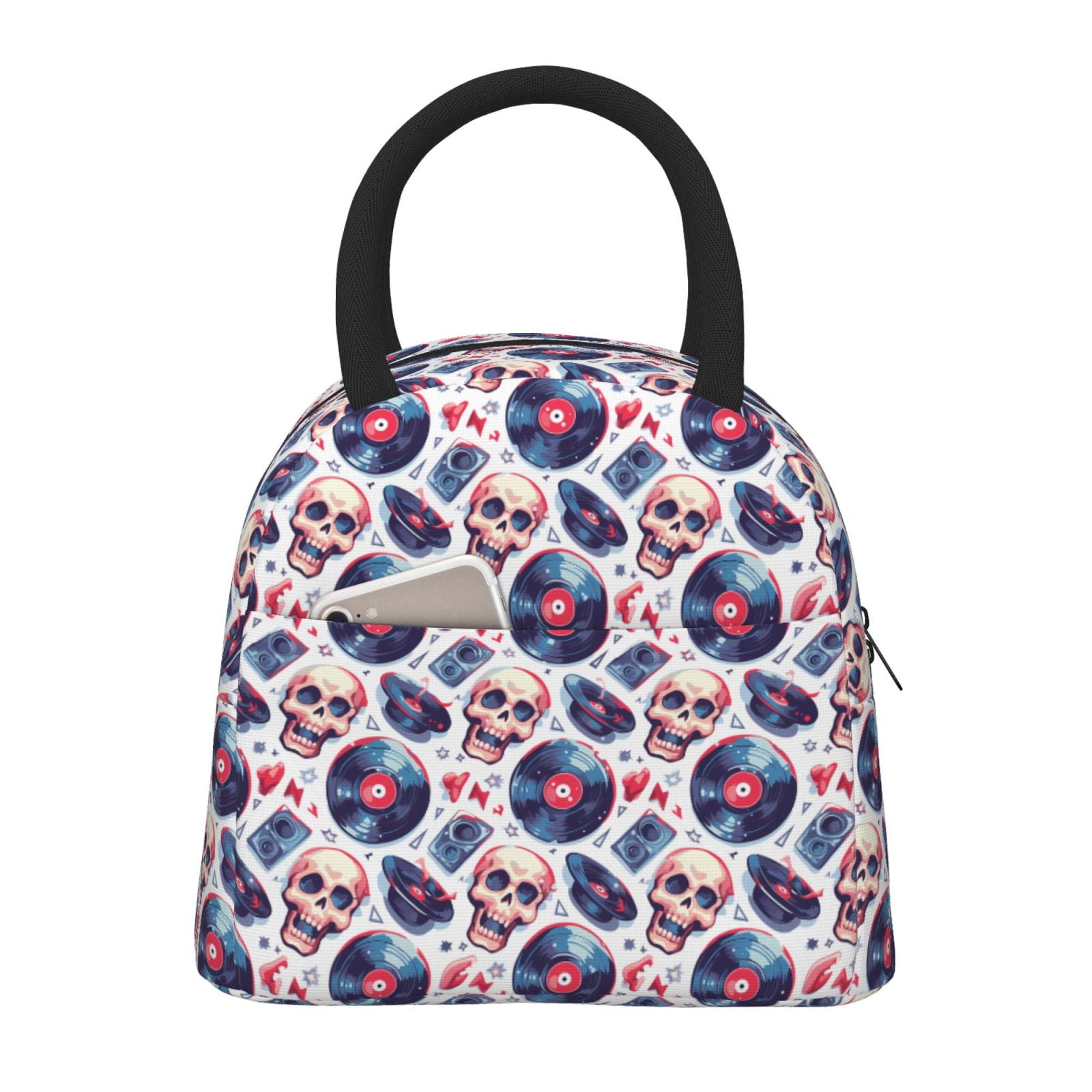 Rocae record rock music Skull for Leakproof Lunch Box for Adults, Wide ...