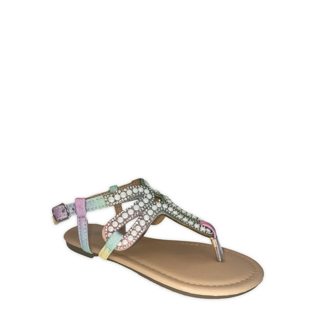 Rocawear Little & Big Girl Embellished Pearls Flat Sandals - Walmart.com