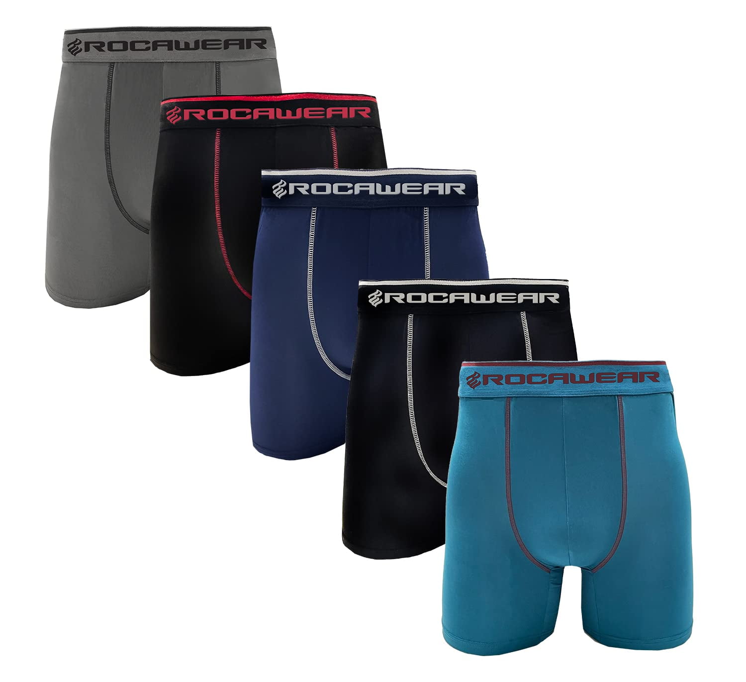 Rocawear Men's Soft Micro Modal 5 Pack Athletic Comfort Fit Underwear ...