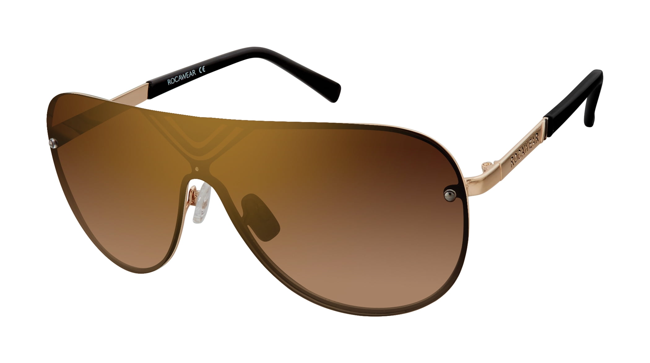 Rocawear R1484 Men's Metal Shield UV Protective Rectangular Sunglasses ...