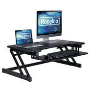 Rocelco 46" Large Height Adjustable Standing Desk Converter, Quick Sit ...