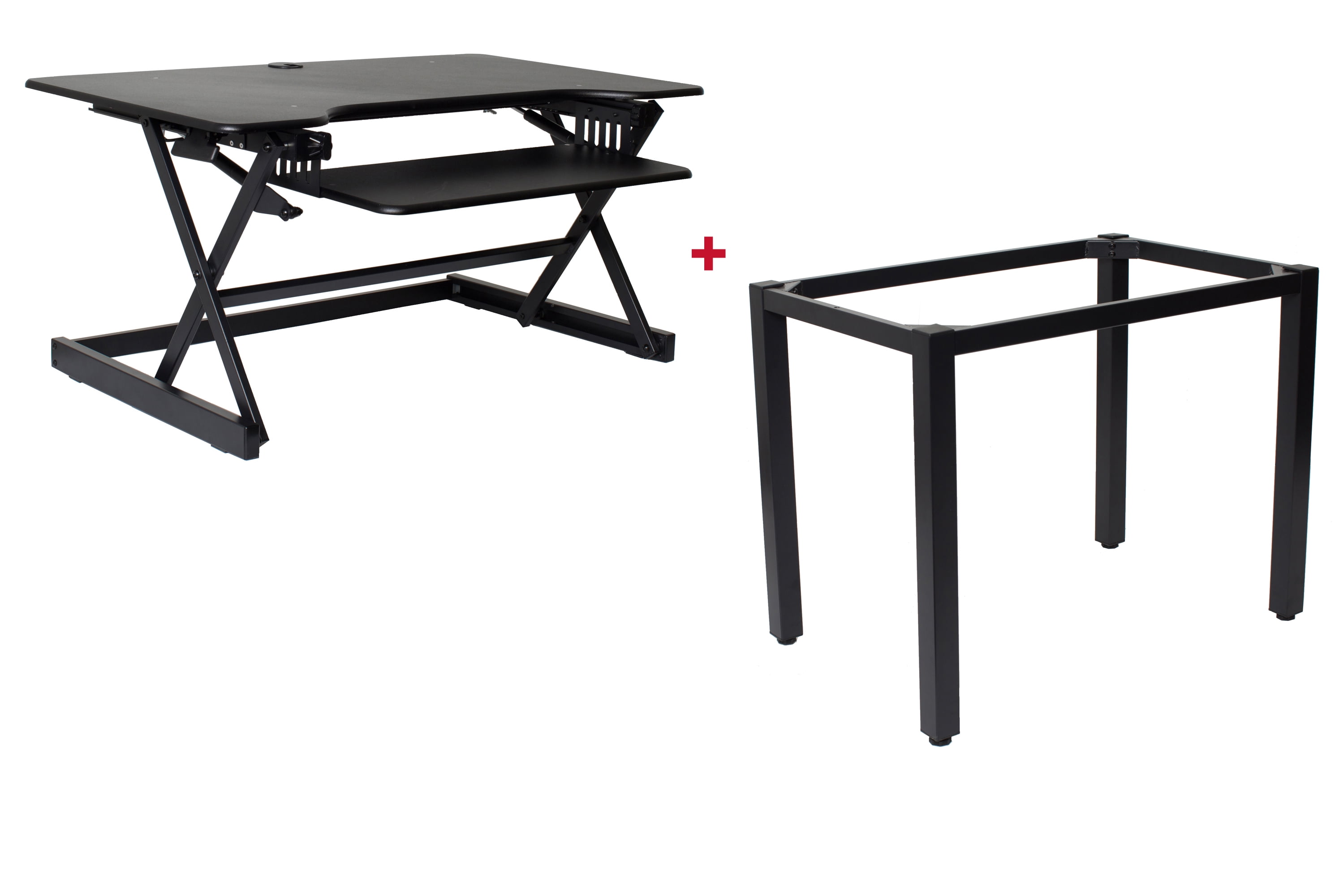 Rocelco 40" Large Height Adjustable Standing Desk BUNDLE | Quick Sit ...