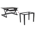 Rocelco 40" Large Height Adjustable Standing Desk BUNDLE | Quick Sit ...