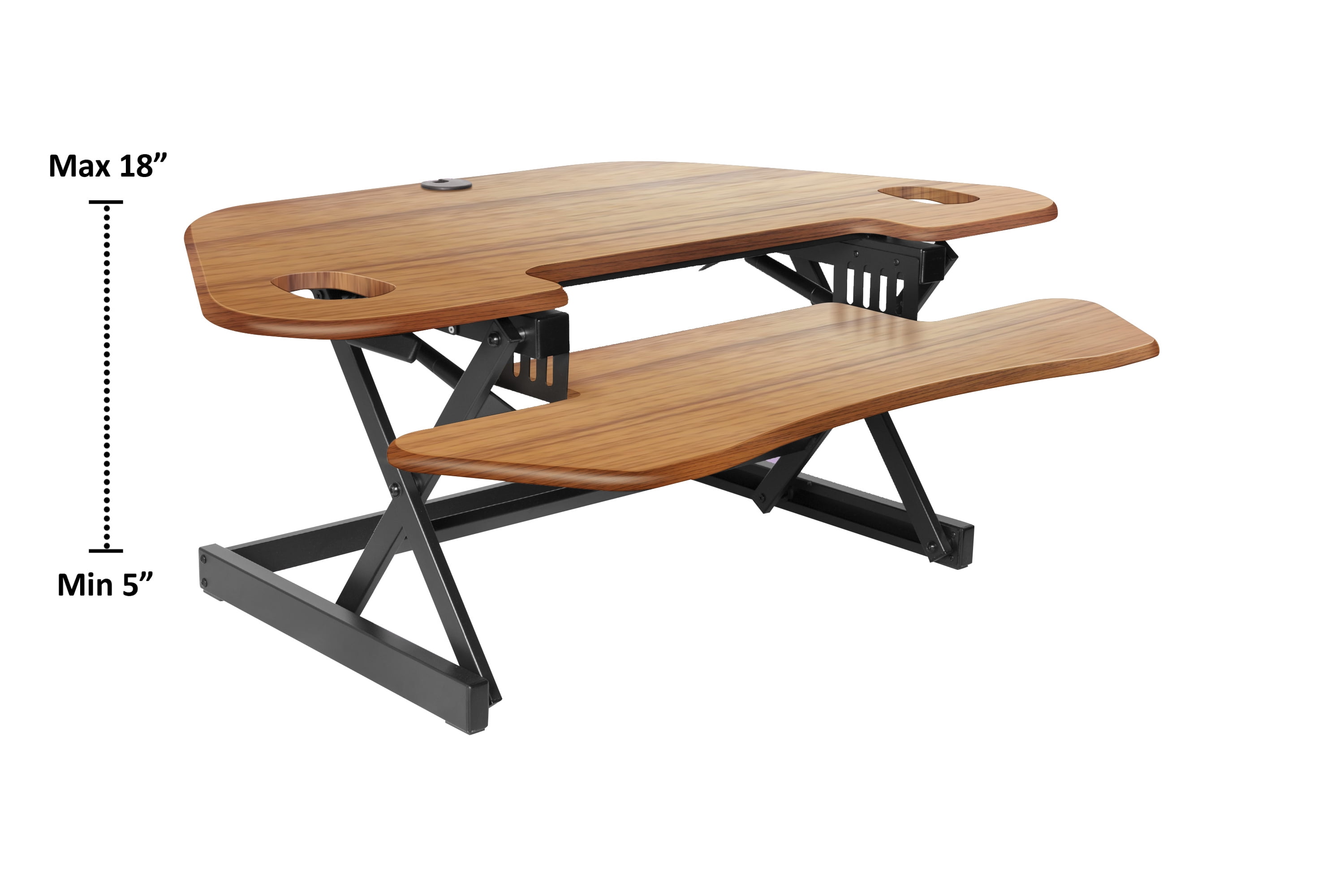 Rocelco 46" Large Height Adjustable Corner Standing Desk Converter ...