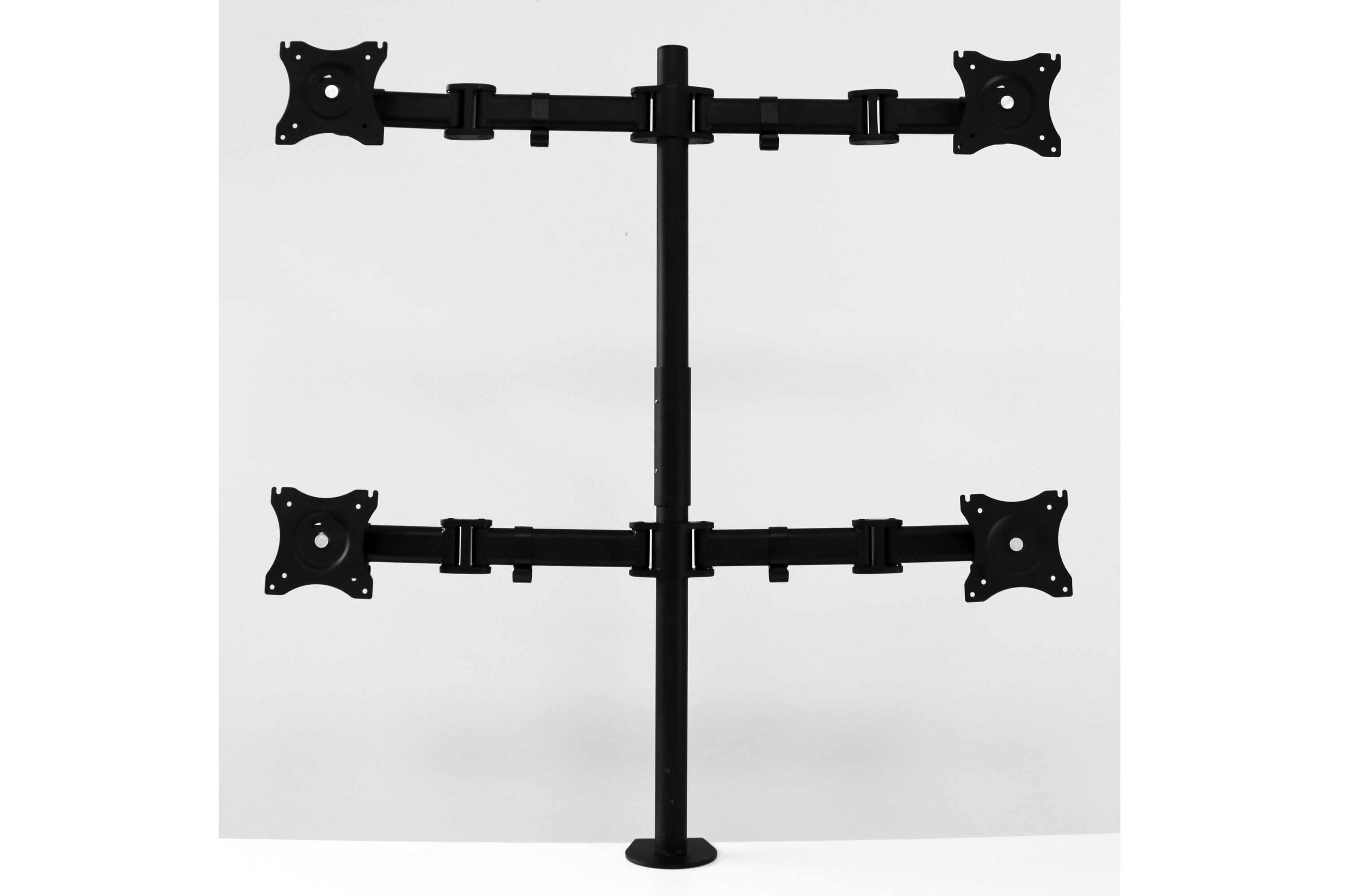 Rocelco Premium Quad Monitor Desk Mount - VESA pattern - Black (R DM4 ...