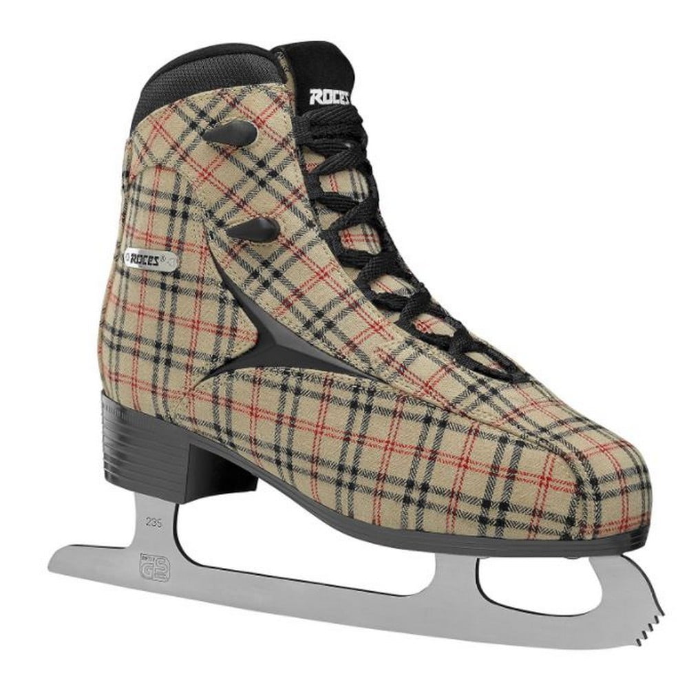 Roces Women's Brits Figure Ice Skate Superior Italian Sand Plaid 450557 ...