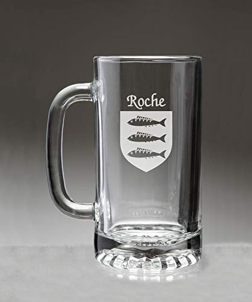 Roche Irish Coat of Arms Glass Beer Mug (Sand Etched) - Walmart.com