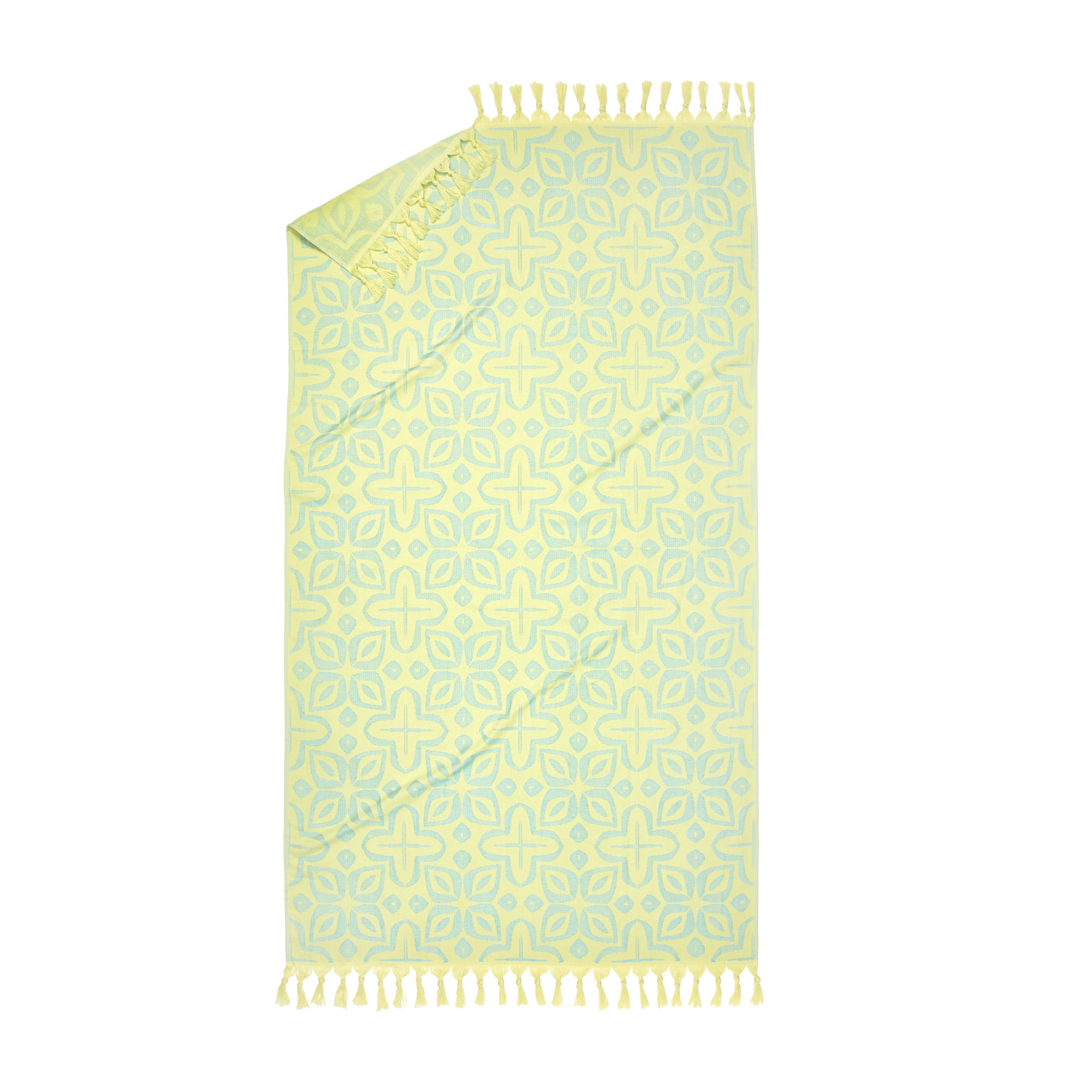 Rochelle Porter Design, Beauty Beach Towel, 40" x 70", Blue, Yellow ...