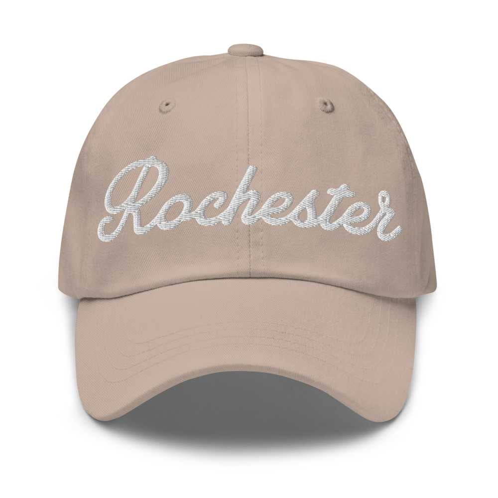 Rochester Baseball Cap Rochester Dad Hat Bold Script New York NY Hat ...