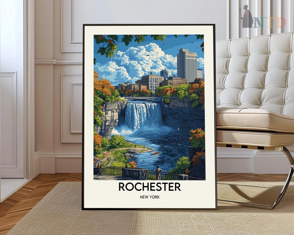 Rochester Travel Poster New York, Rochesterrochester Poster Print ...