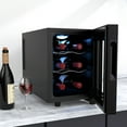 Rocita 6 Bottle Wine Cooler, 16L Mini Fridge, Countertop Beverage ...
