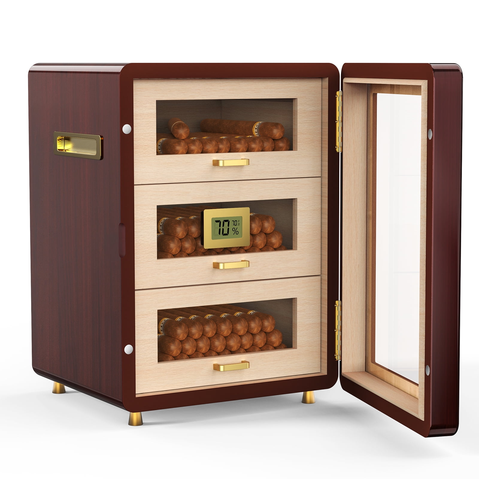 Rocita Electronic Cigar Humidor Cabinet, 100-150 Cigars, Spanish Cedar ...