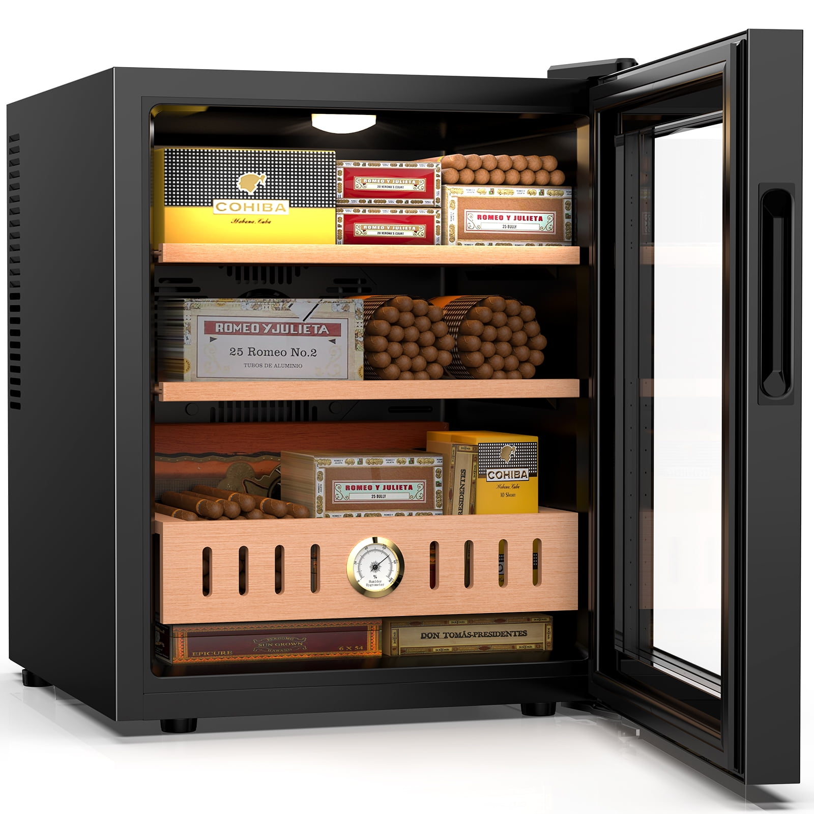 Rocita Large Electronic Wood Humidor, 50L, Heating & Cooling Control ...