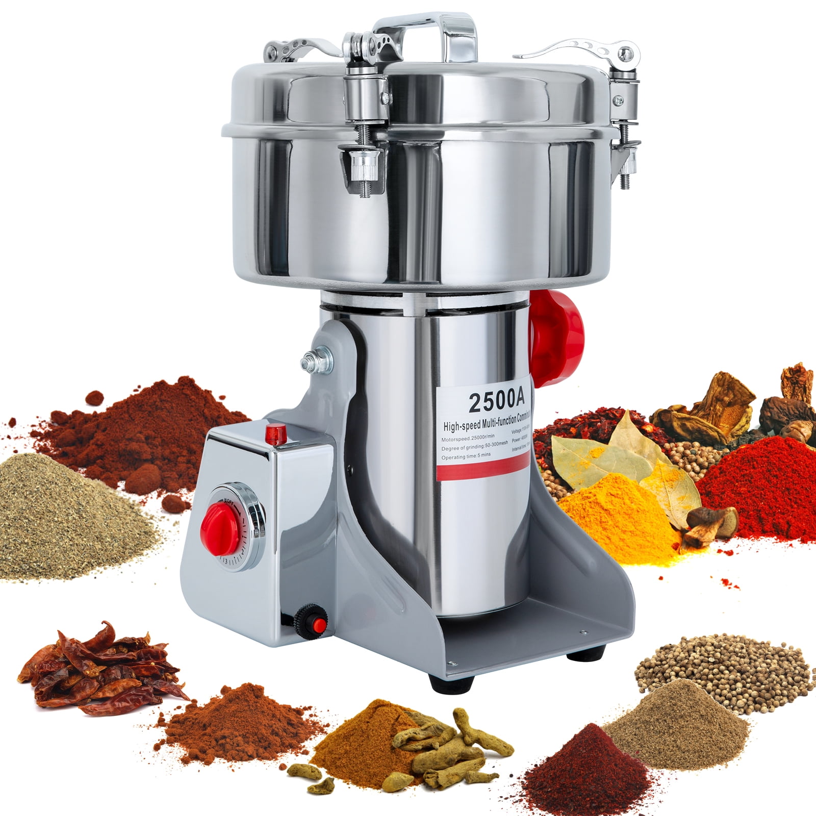 Rocita 2500g Electric Grain Mill Grinder, Commercial Spice Grinder ...