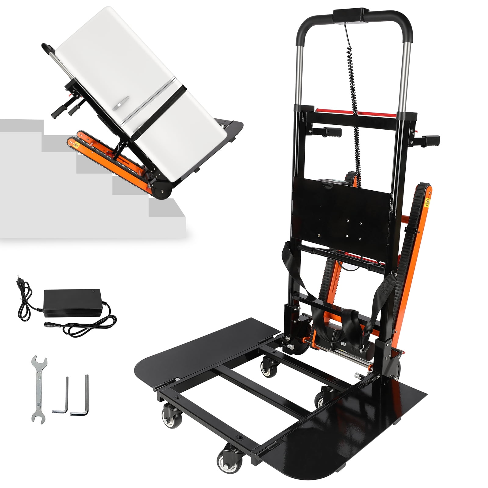 Rocita Electric Stair Climbing Cart, Foldable Dolly, 440lbs Max Load ...
