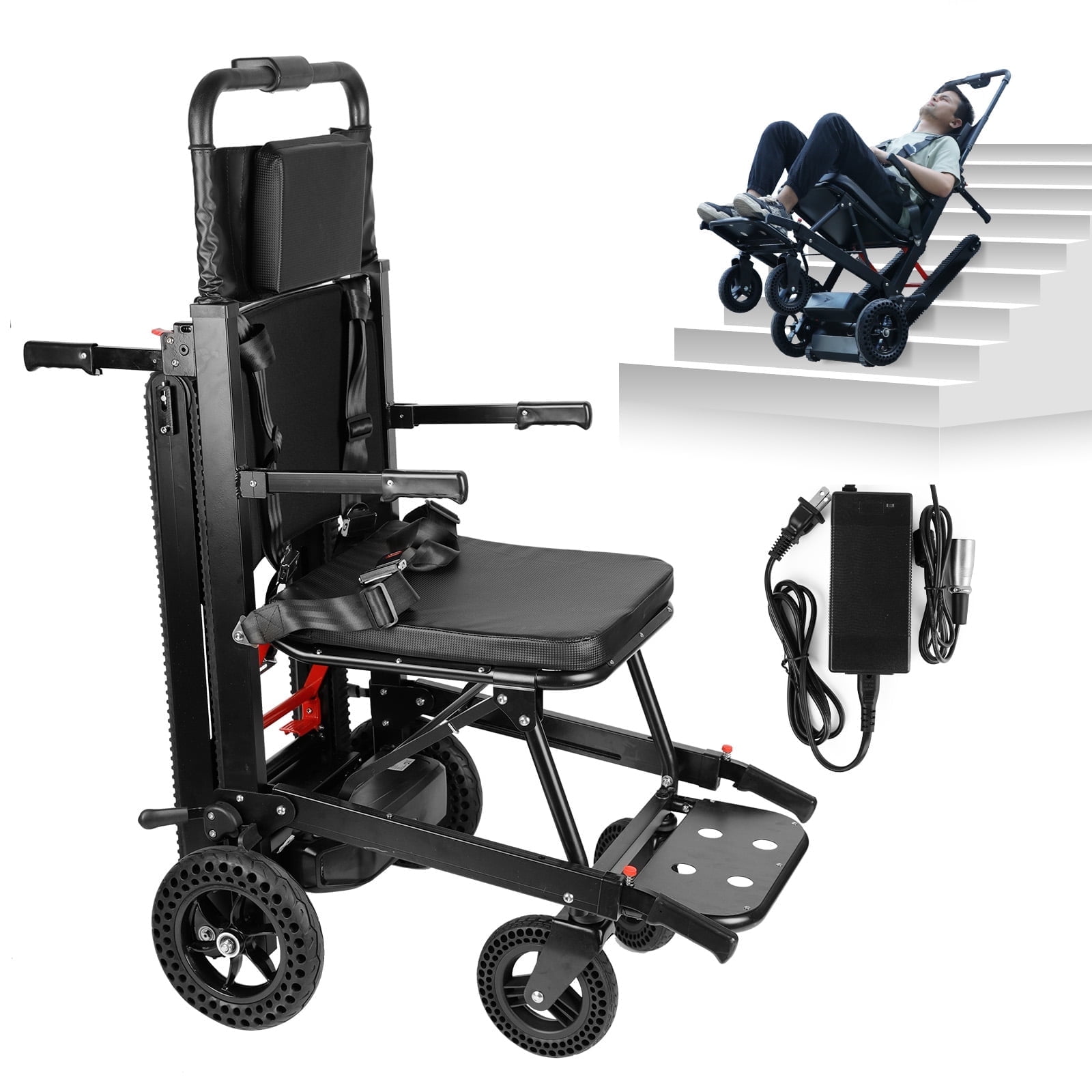 Rocita Portable Large Wheel Motorized Climbing Wheelchair Stair Lifting ...
