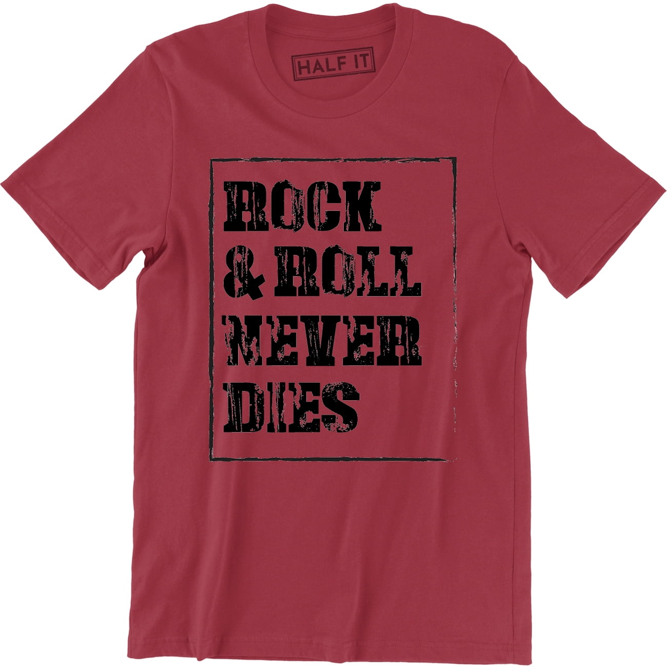 Rock And Roll Never Dies Music Classic Rock Short Sleeve Men's T-Shirt ...