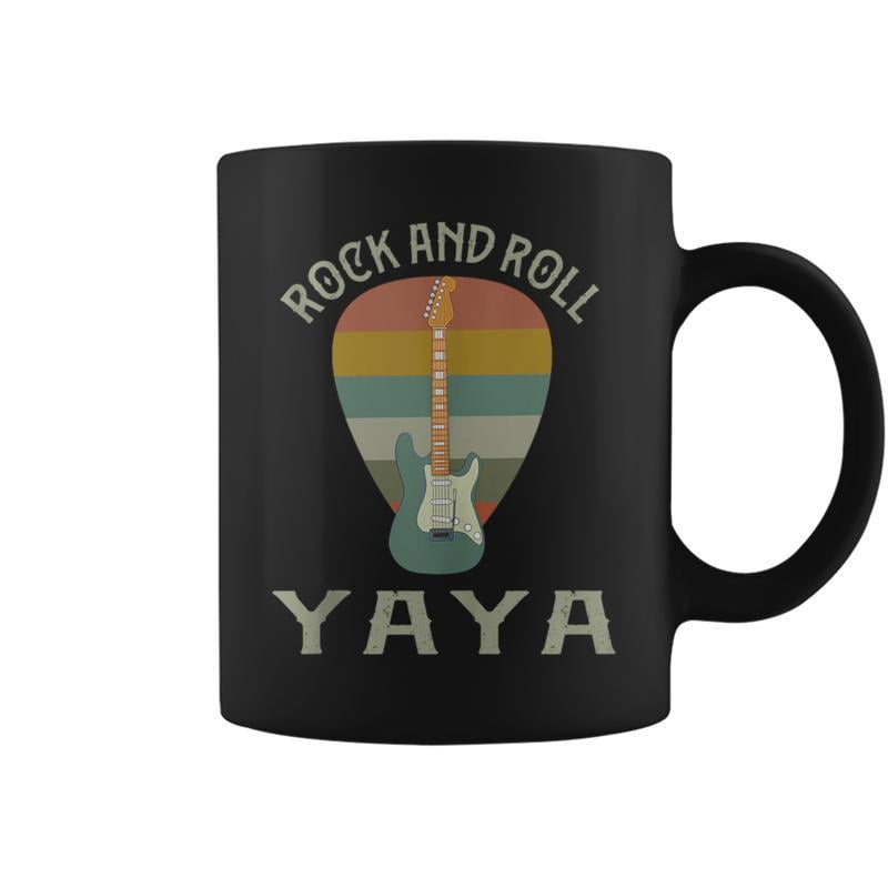Rock And Roll Yaya Classic Guitar Happy Fathers Day Coffee M - Walmart.com