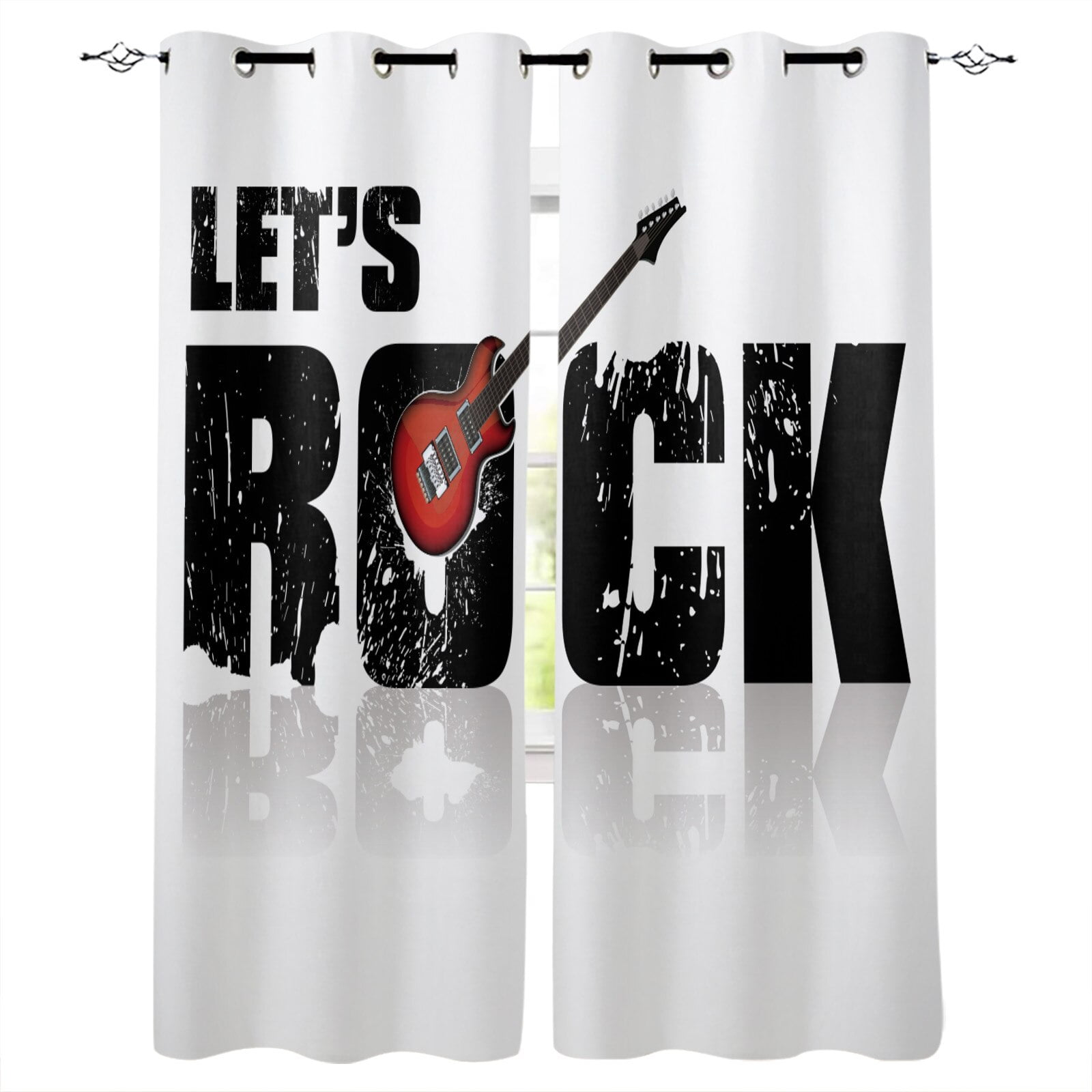 Rock Background Window Treatments Curtains Valance Room Curtains Large ...