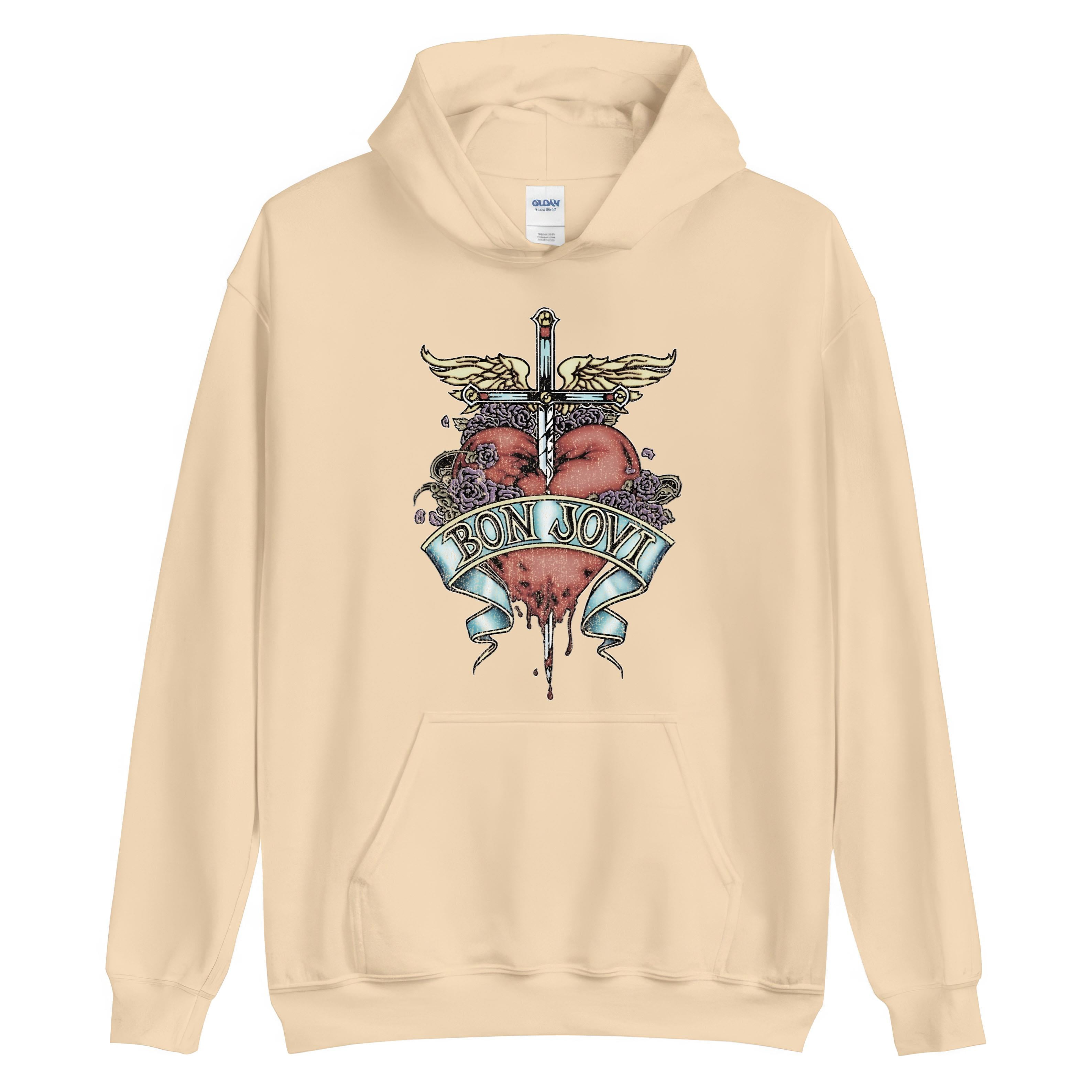 Rock Ballad Tribute Graphic Tee Heart Logo Inspired Vintage Style ...