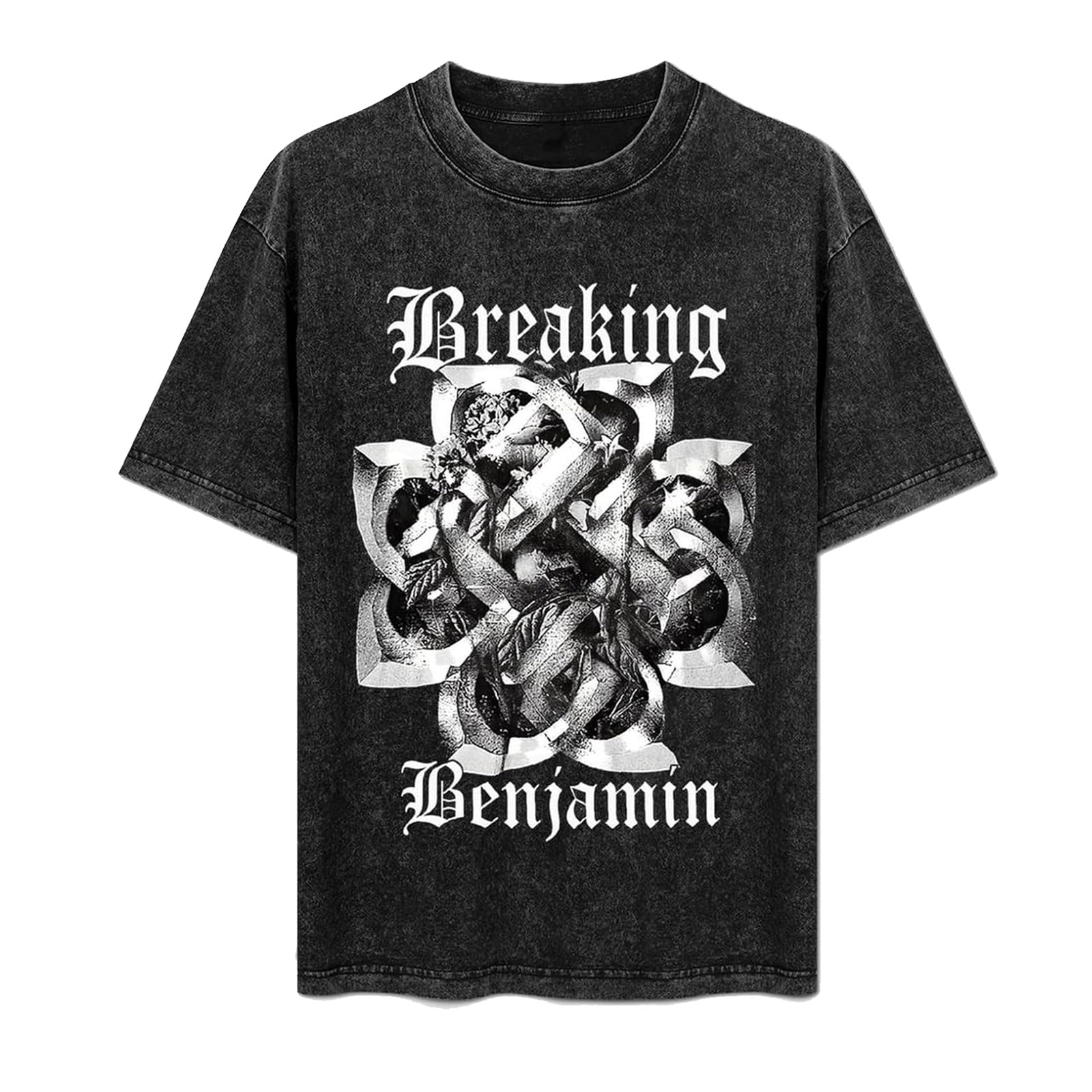 Rock Band Breaking Benjamin Shirt Men's Summer Vintage Washed Short ...