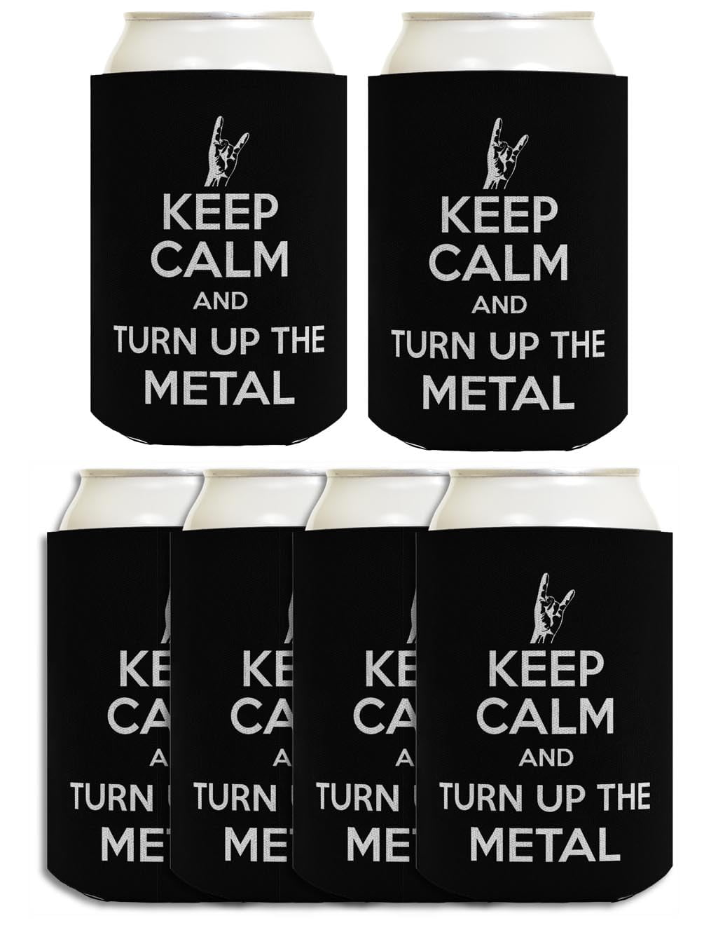 Rock Band Heavy Metal Music Keep Calm and Turn Up The Metal 6-Pack Can ...