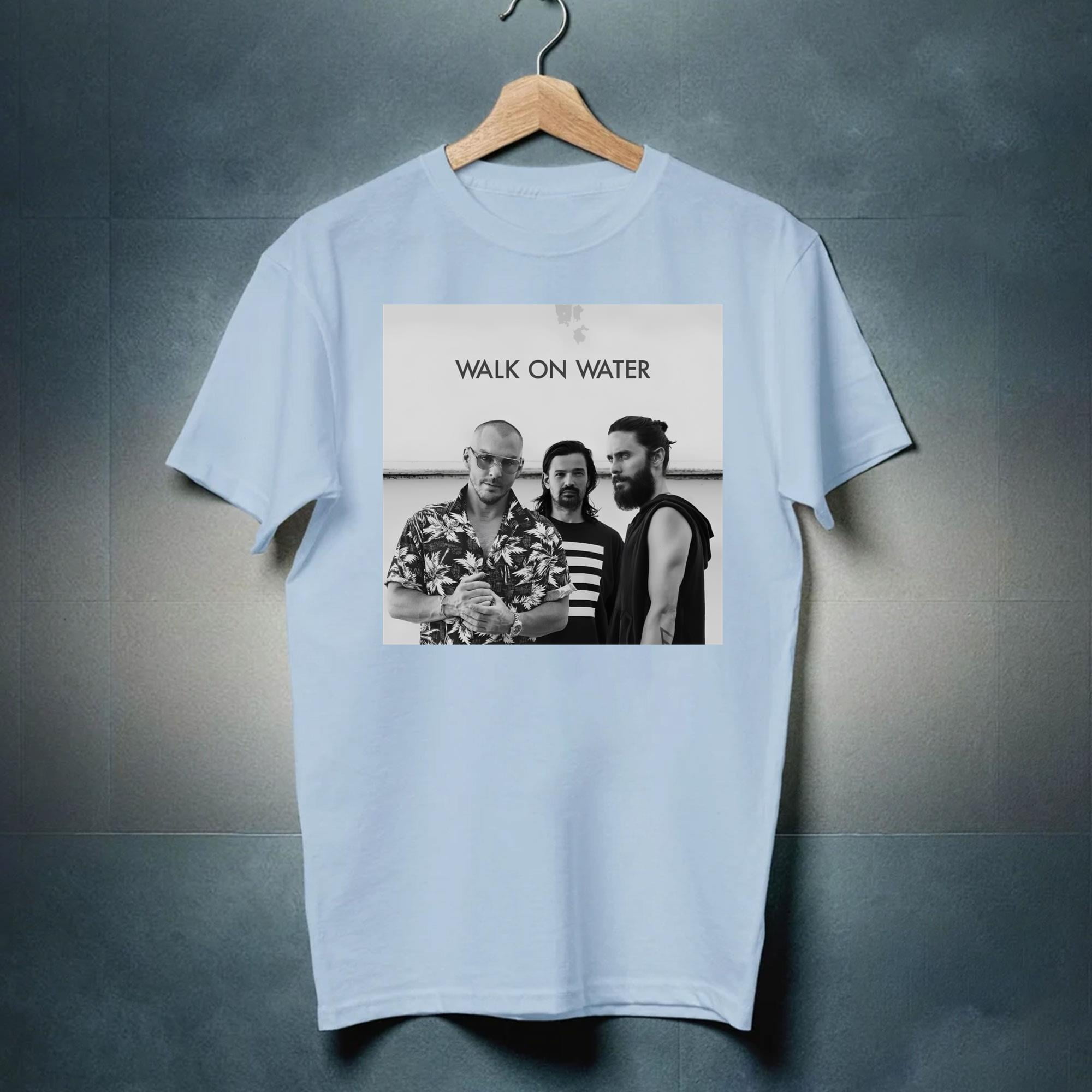 Rock Band Inspired Walk On Water Album Cover Graphic T-Shirt Black ...