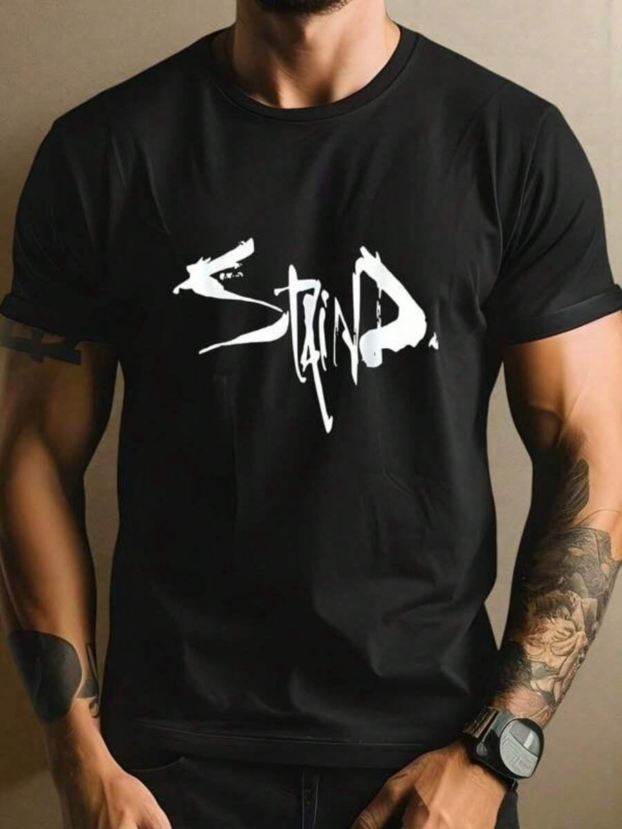 Rock Band Staind Logo Black T - Shirt,Casual Soft Short-Sleeved 100% ...