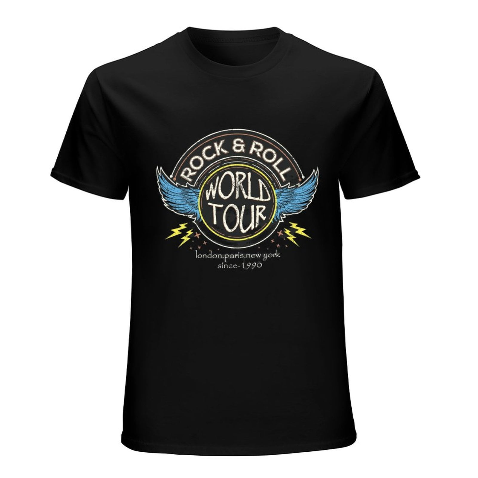 Rock Band World Tour Vintage Print New York Men’s Graphic T-shirt ...