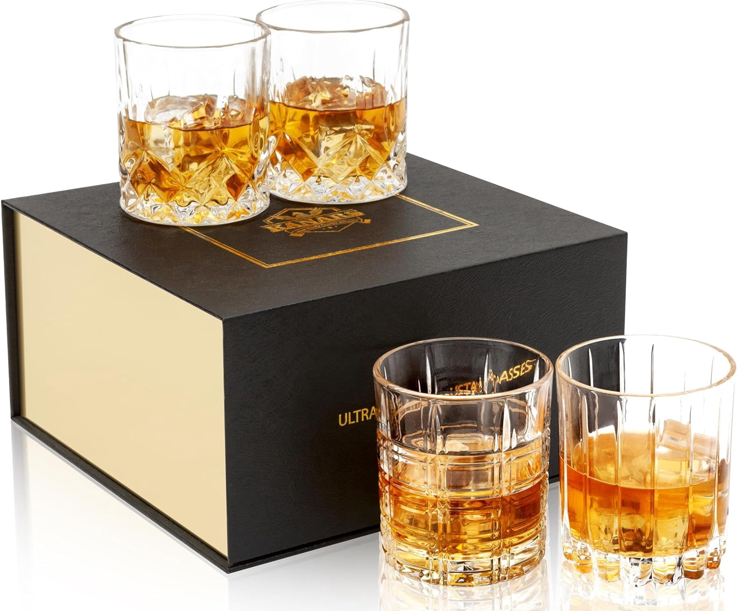 Rock Bar 7.25 oz. Juice Stackable Tempered Beverage Glasses for Cold ...