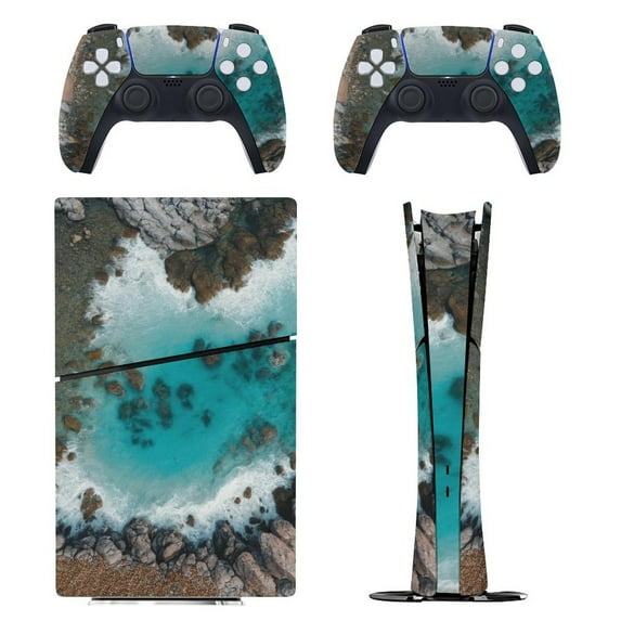 Rock Beach Console Skin Bundle for PS5 Pro Slim Disc & Digital / PS4 ...
