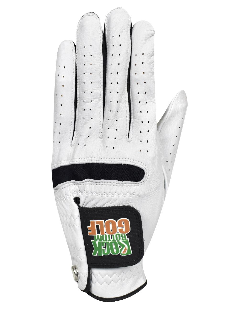 Rock Bottom Golf MLH Cabretta Leather Glove White/Black Cadet Extra ...