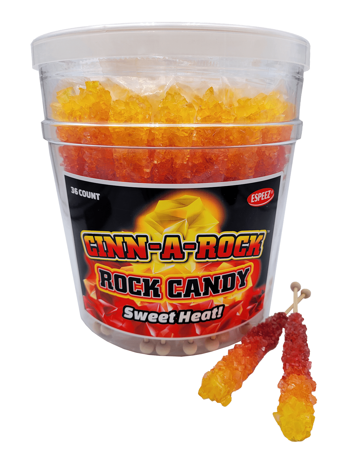 Rock Candy On A Stick - Cinn-a-rock Sweet Heat Lollipop - 36 Ct ...