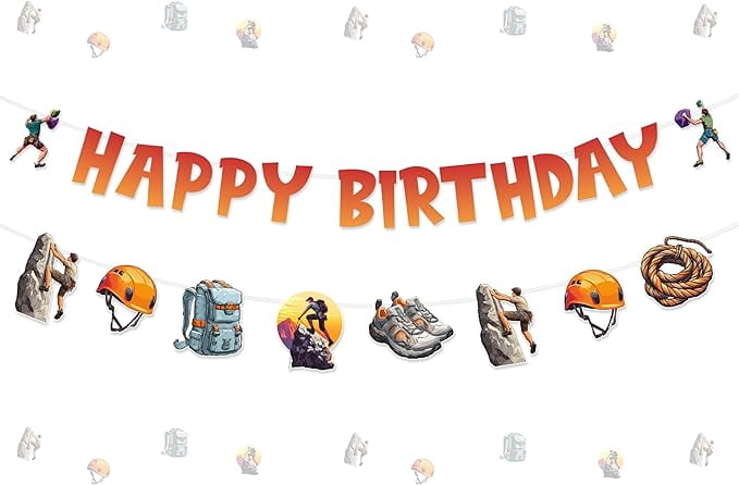 Rock Climbing Banner Decorations Rock Climbing Birthday Party ...