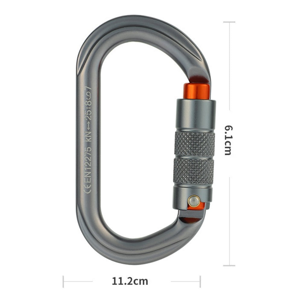 Rock Climbing Carabiner 28KN Safety Connector Lock Spring-loaded Gate ...