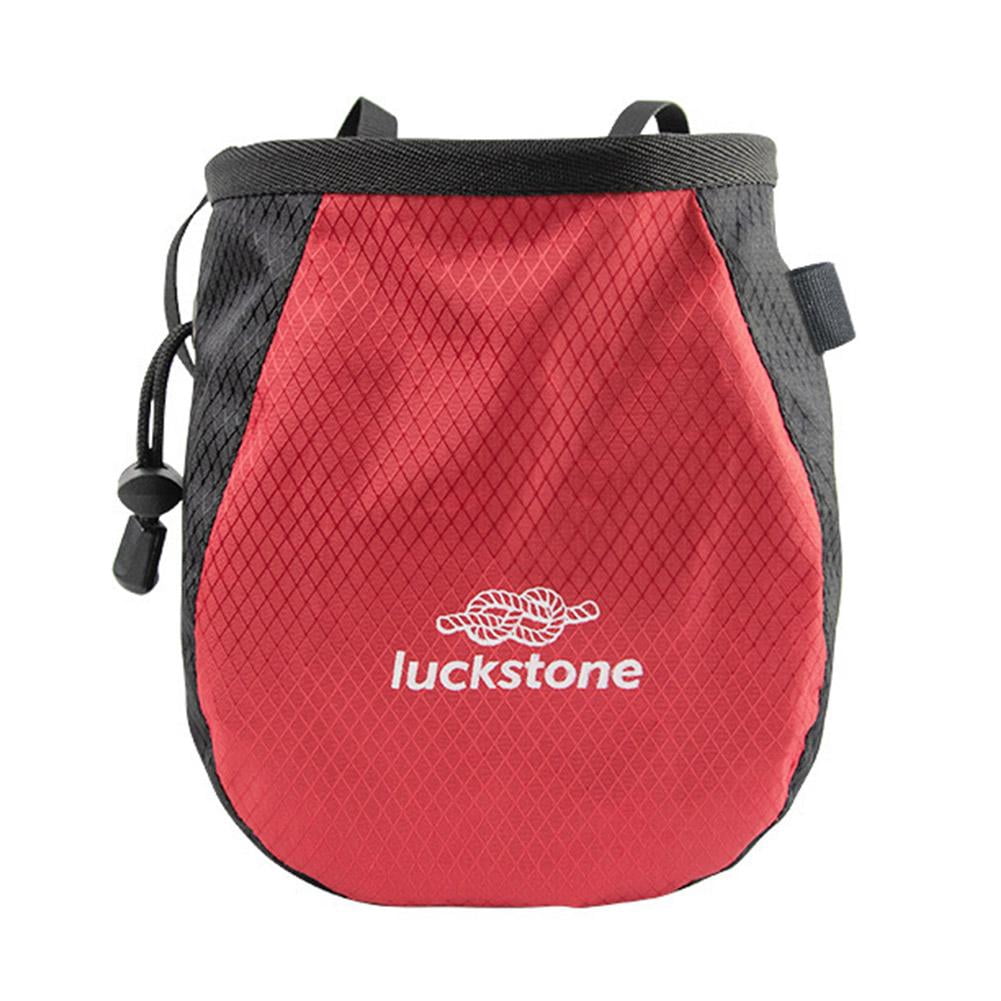 Rock Climbing Chalk Bag, No Leak Drawstring Chalk Bag with Adjustable ...