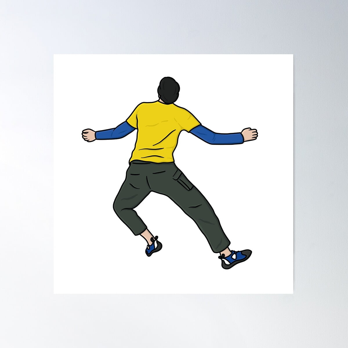 Rock Climbing Guy Number 1 Poster Wall Art, Modern Wall Decor For ...