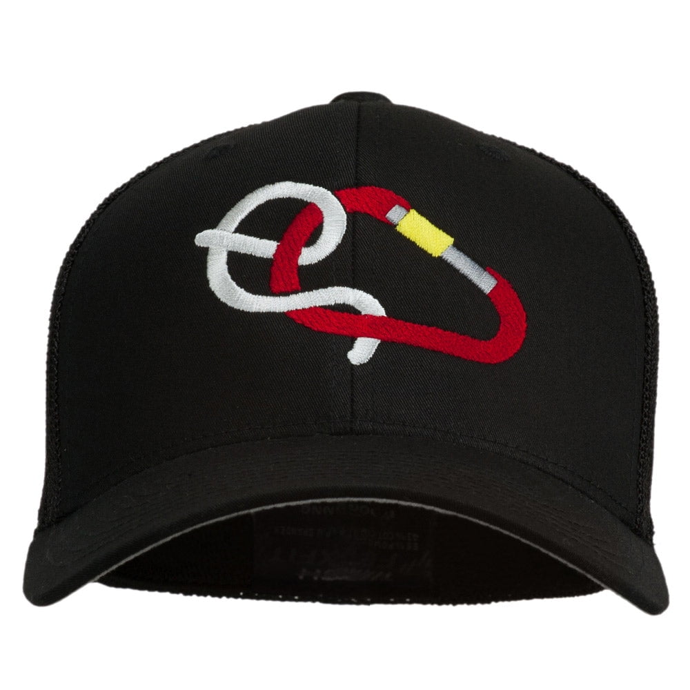 Rock Climbing Hitch Embroidered Flexfit Mesh Cap - Black OSFM - Walmart.com