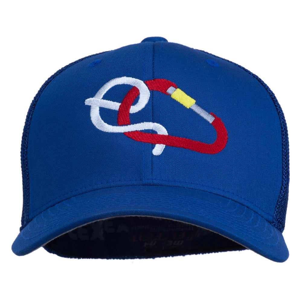 Rock Climbing Hitch Embroidered Flexfit Mesh Cap - Royal OSFM - Walmart.com