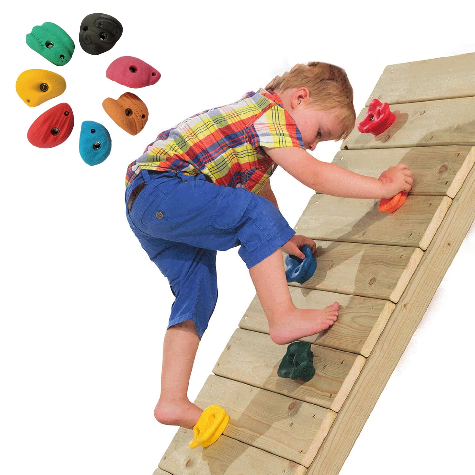 Rock Climbing Holds with Mounting Screw Holds Up to 230Lbs Kids Adults ...